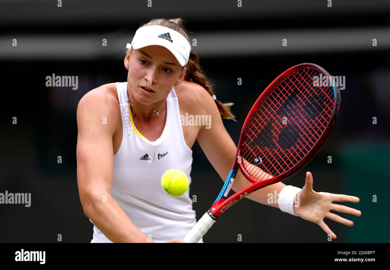 Elena Rybakina in action against Ajla Tomljanovic in the women's ...