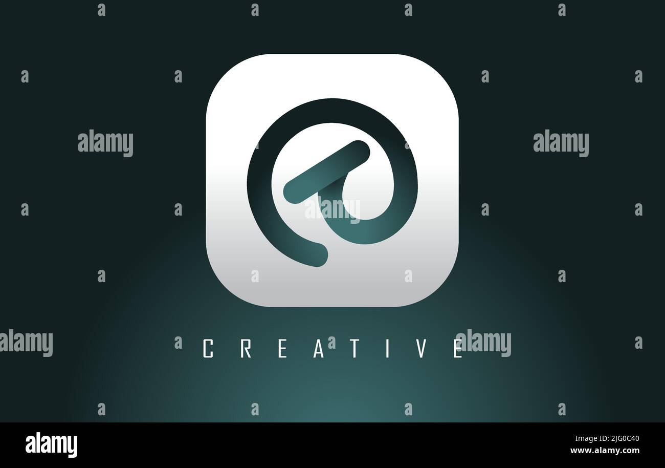 Letters TO t o logo with creative shapes and geometric design. Vector ...