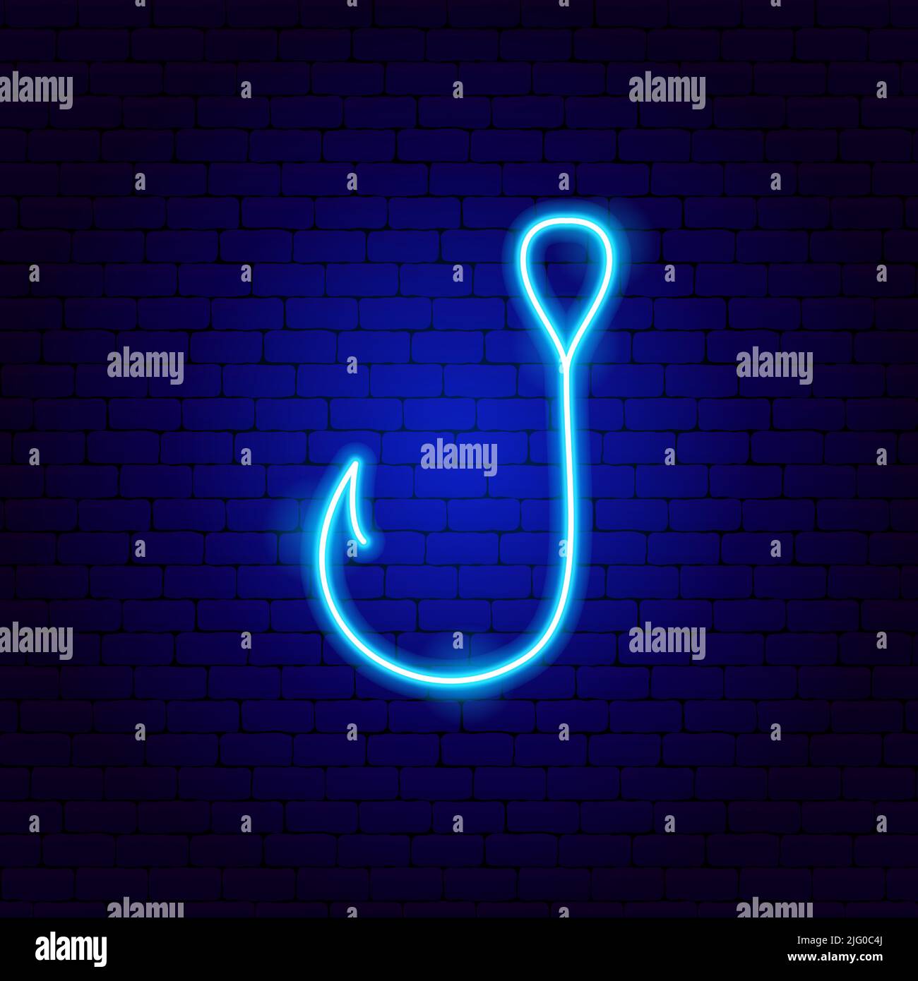 Fishing Hook Neon Sign Stock Vector Image & Art - Alamy