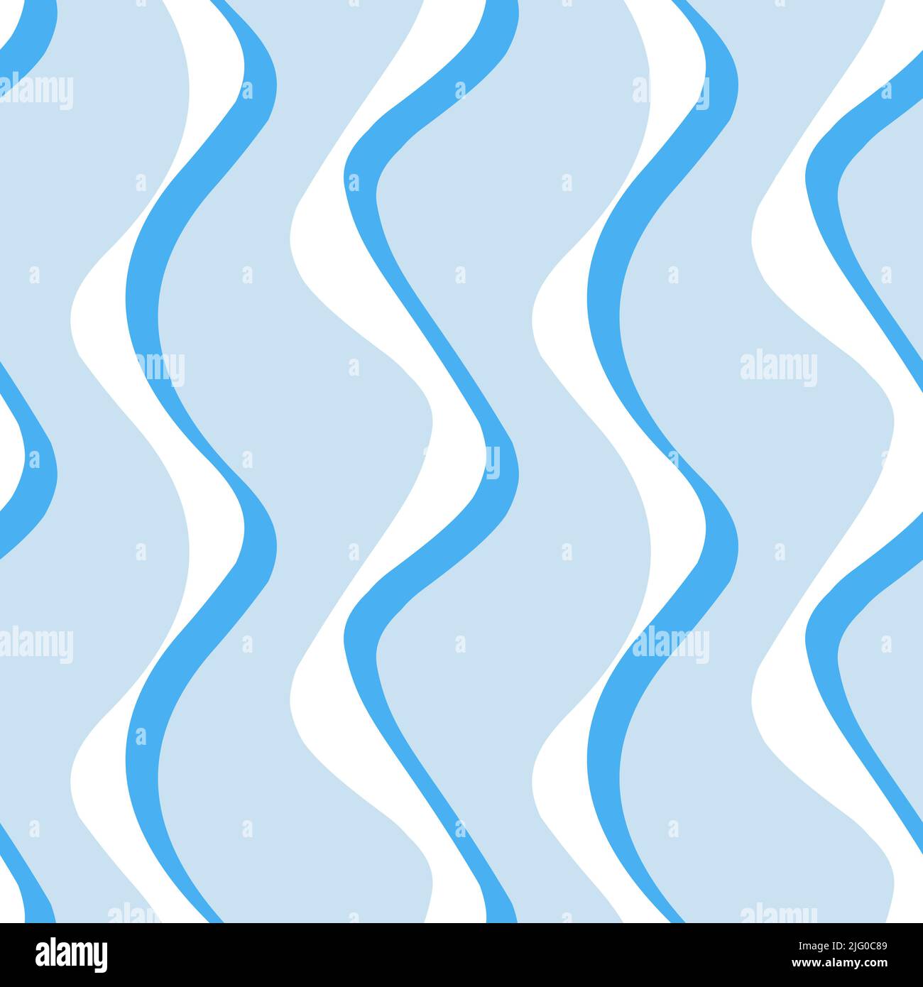 Abstract wave twisting line seamless pattern broken blue white contrast ...