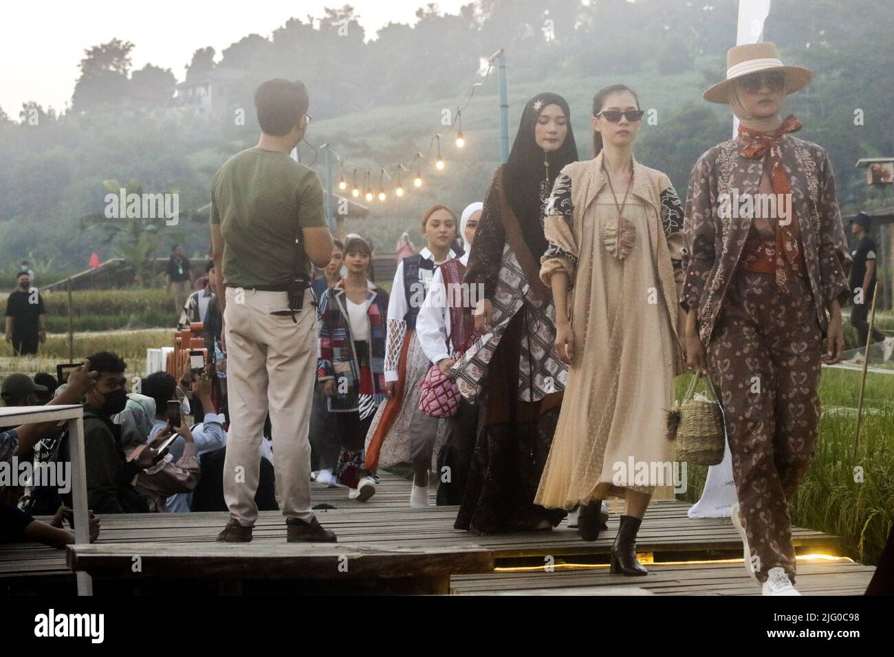Bogor Fashion Culture catwalks in the middle of rice fields, Bogor City ...