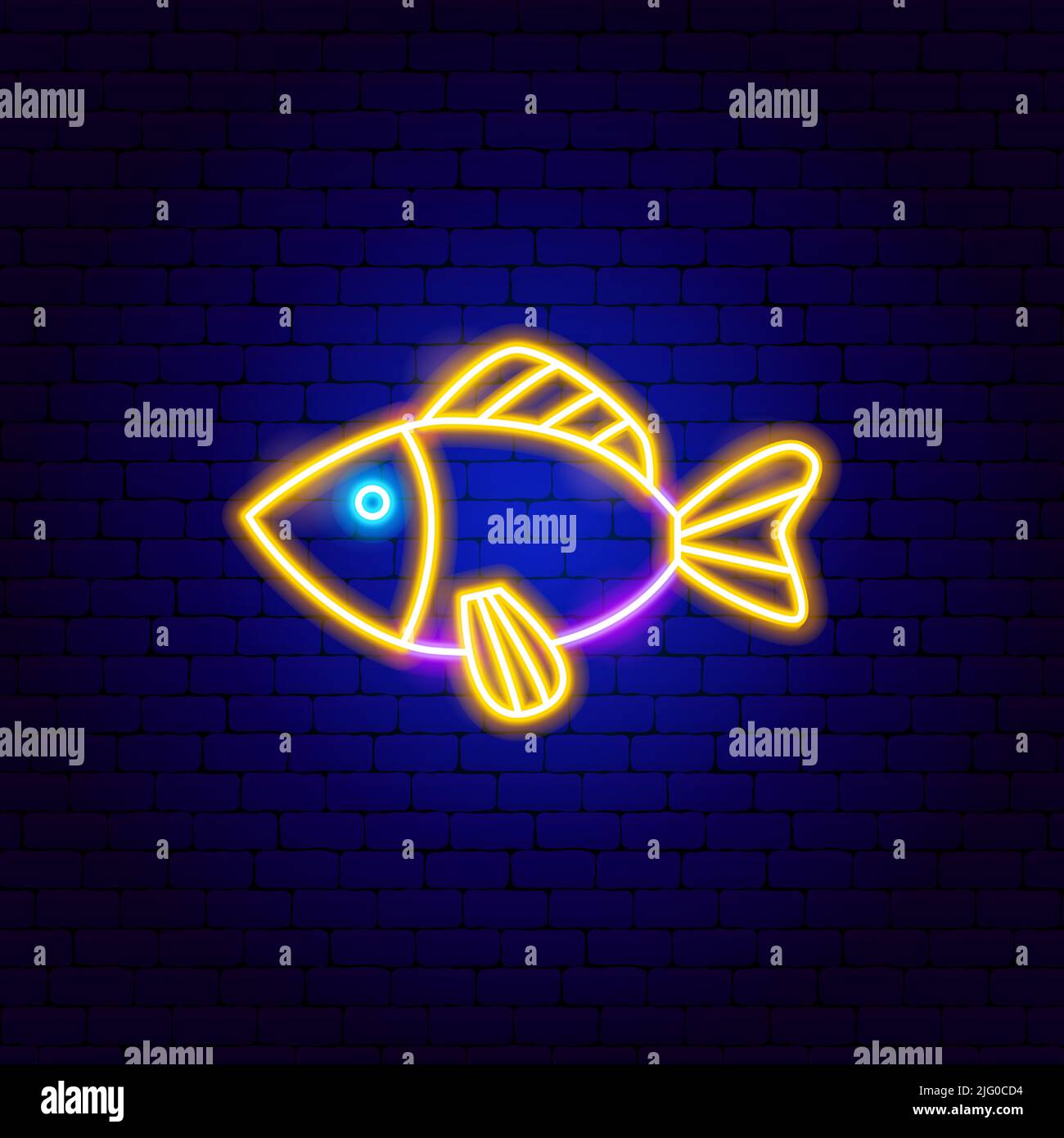 Yellow Fish Neon Sign Stock Vector Image & Art - Alamy