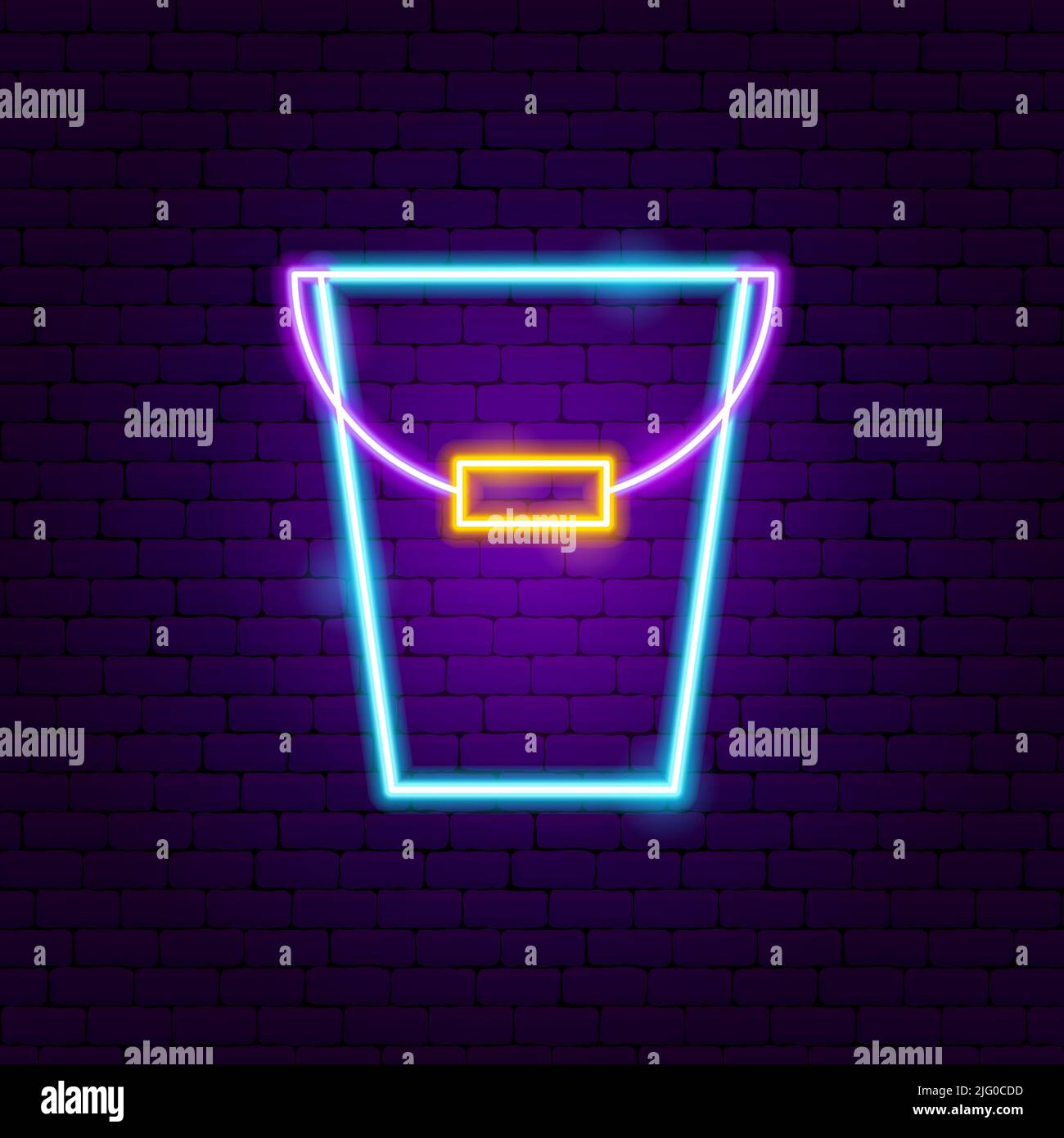 Bucket Neon Sign Stock Vector Image & Art - Alamy