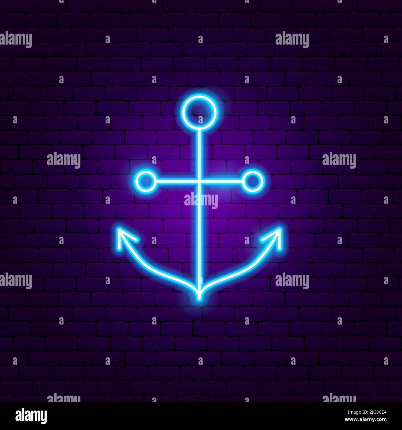 Anchor Neon Sign Stock Vector Image & Art - Alamy
