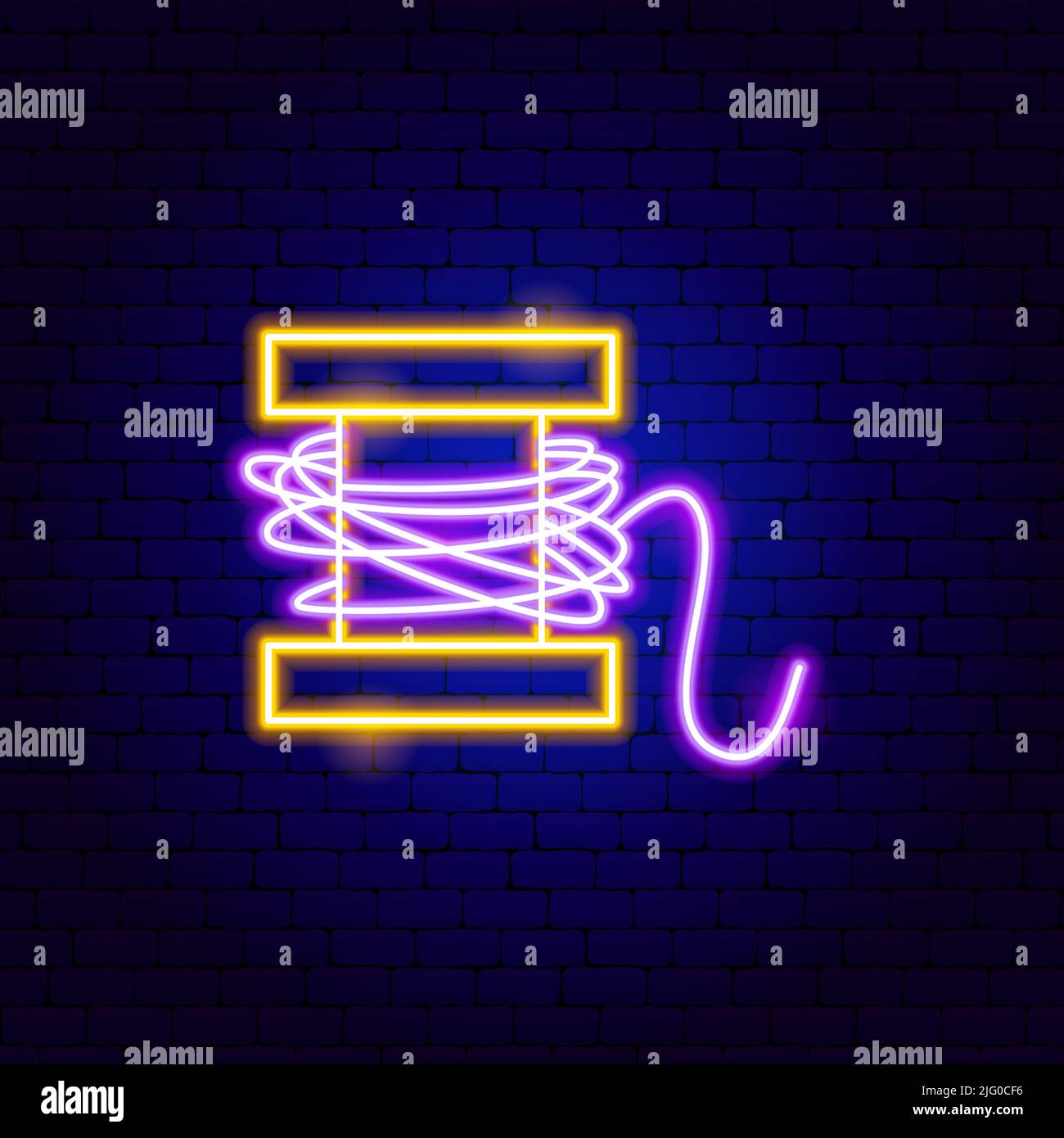 Fishing Line Neon Sign Stock Vector Image & Art - Alamy