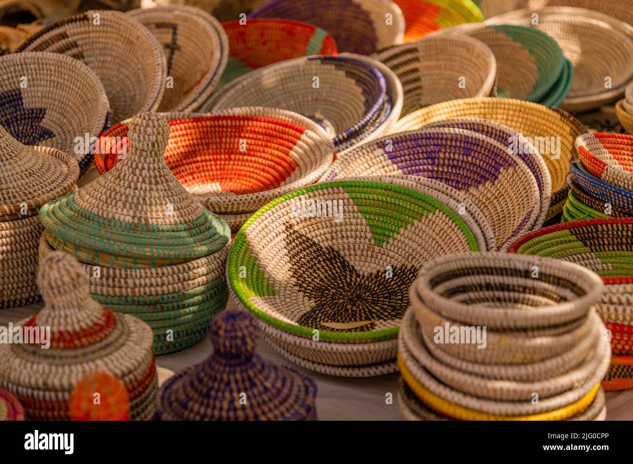 Cala Ratjada, Mallorca, Spain; June 25th, 2022: Local artcraft pottery ...