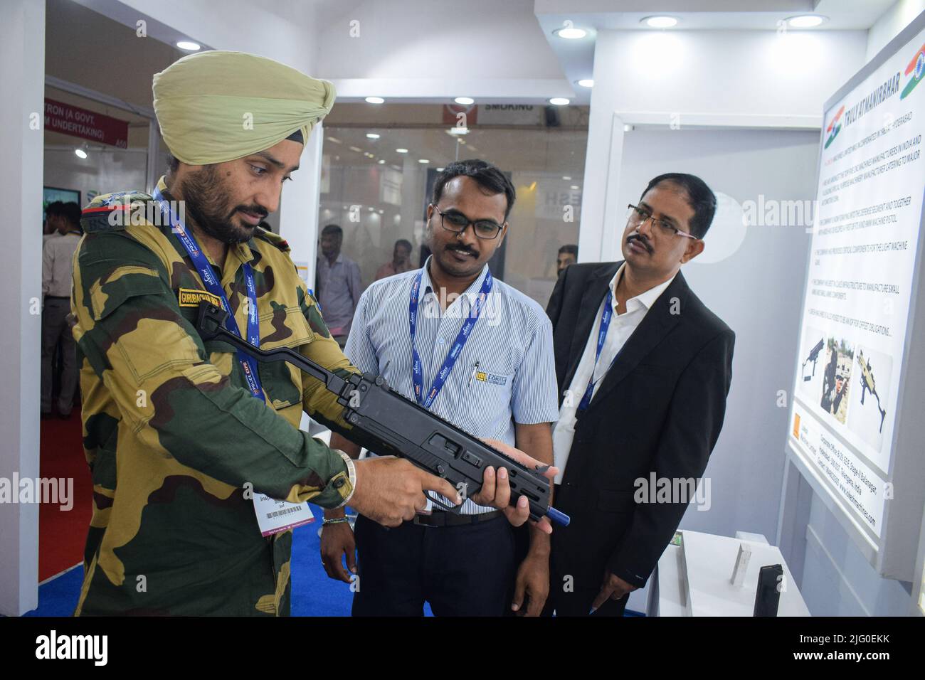New Delhi, India. 06th July, 2022. A Border Security Force (BSF ...