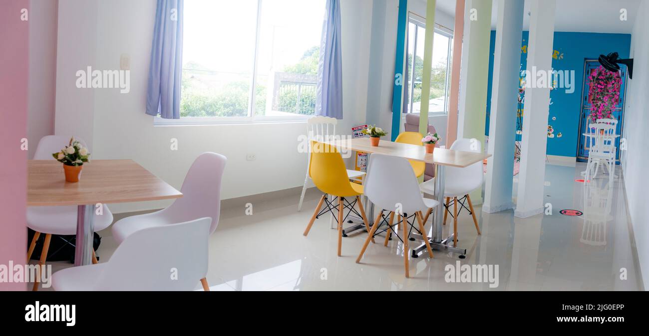 beautiful cafeteria full of color to enjoy in good company Stock Photo ...