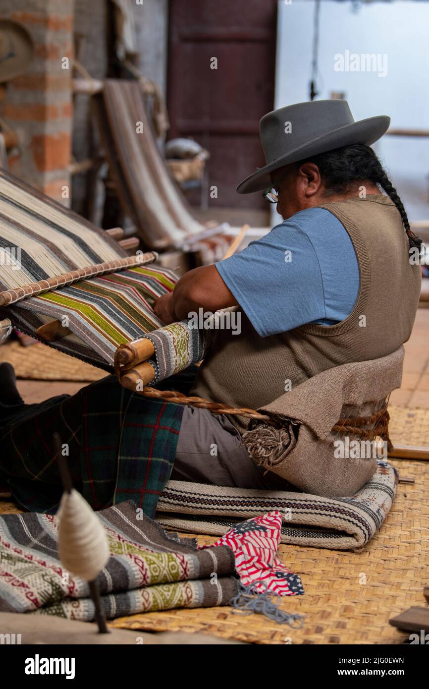 Ecuador, Quito, Paguche. Tahuantinsuyo Weaving Workshop. Traditional ...