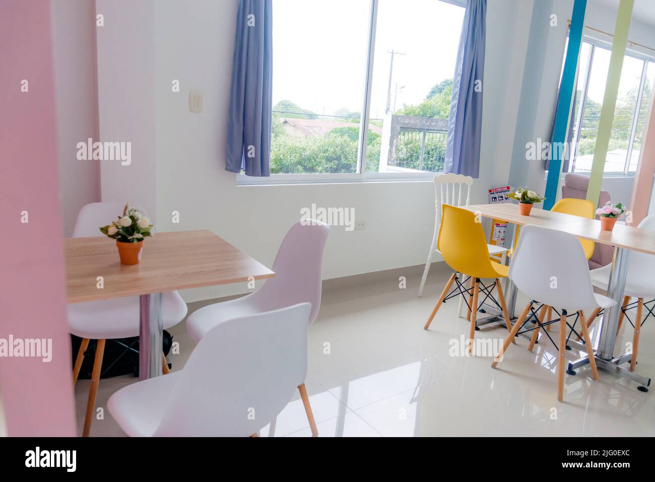 beautiful cafeteria full of color to enjoy in good company Stock Photo ...