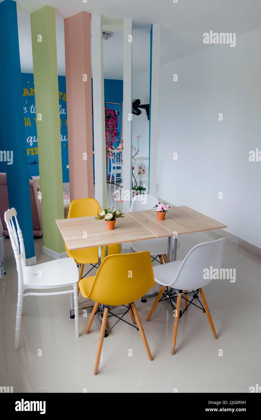 beautiful cafeteria full of color to enjoy in good company Stock Photo ...