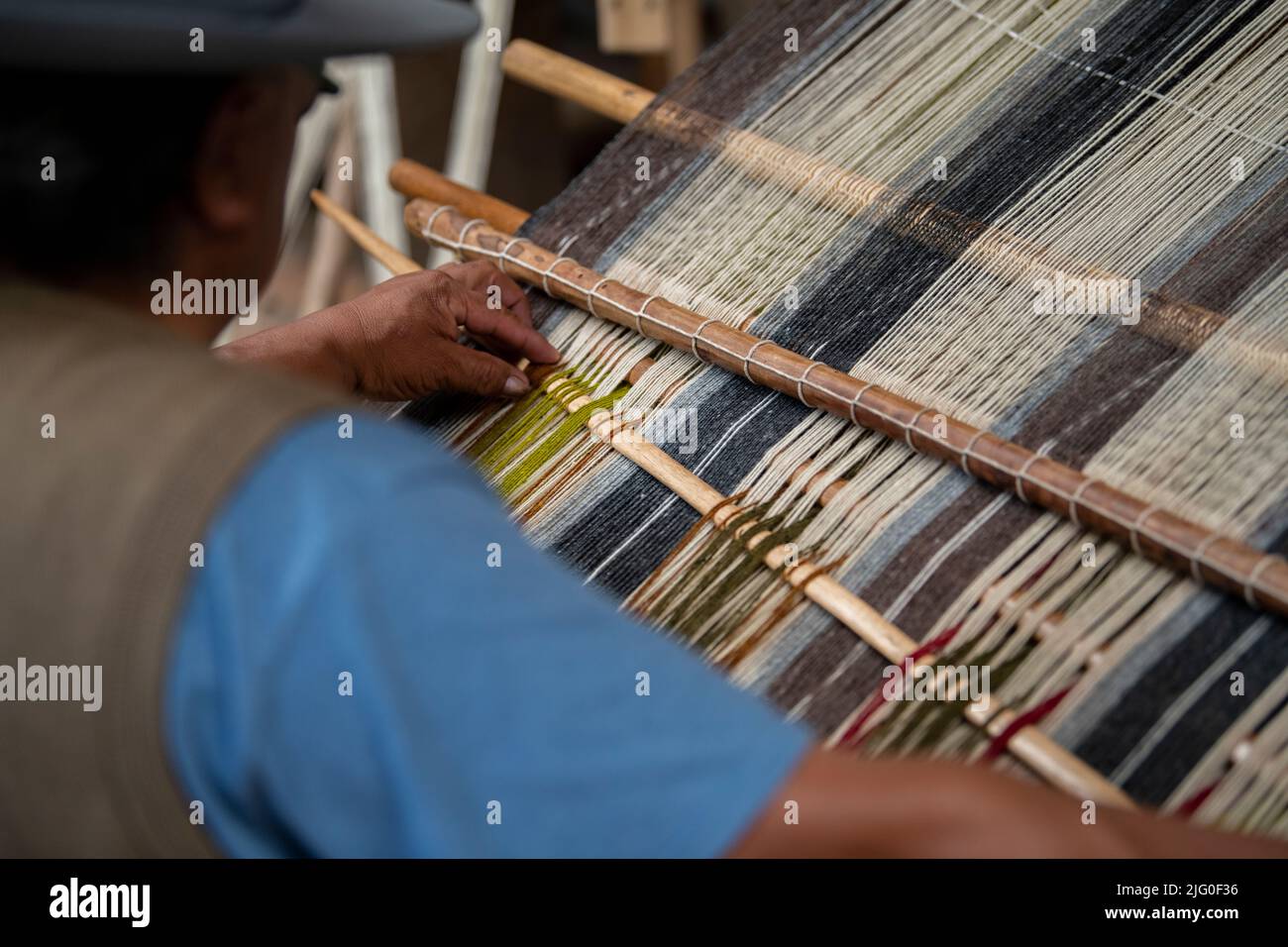 Ecuador, Quito, Paguche. Tahuantinsuyo Weaving Workshop. Traditional ...