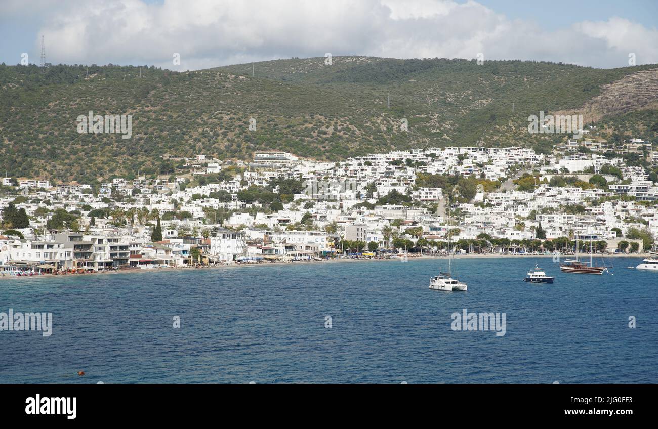 Bodrum Town in Aegean Coast of Turkey Stock Photo - Alamy