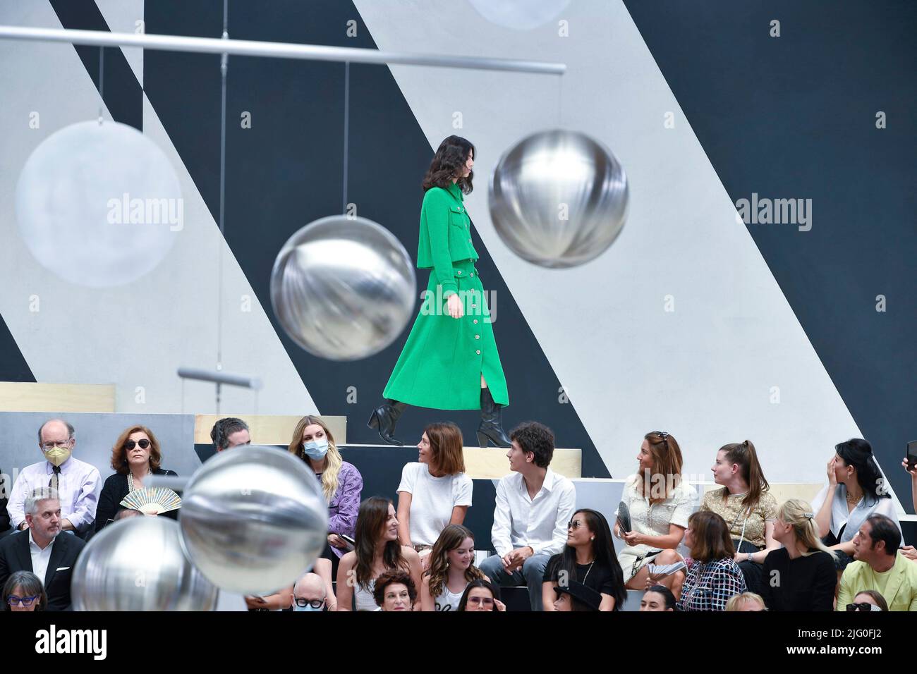 Paris, France, July 5, 2022. Model Loli Bahia walks on the runway ...