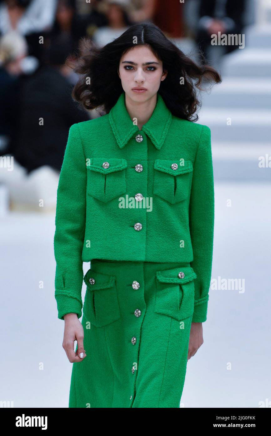 Paris, France, July 5, 2022. Model Loli Bahia walks on the runway ...