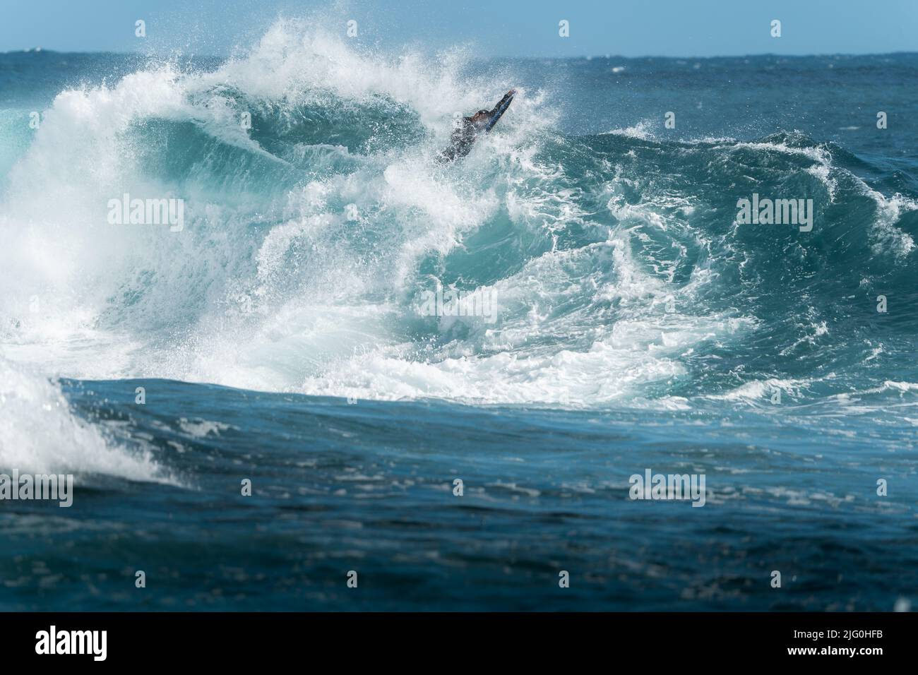 Strong wave close up Stock Photo - Alamy