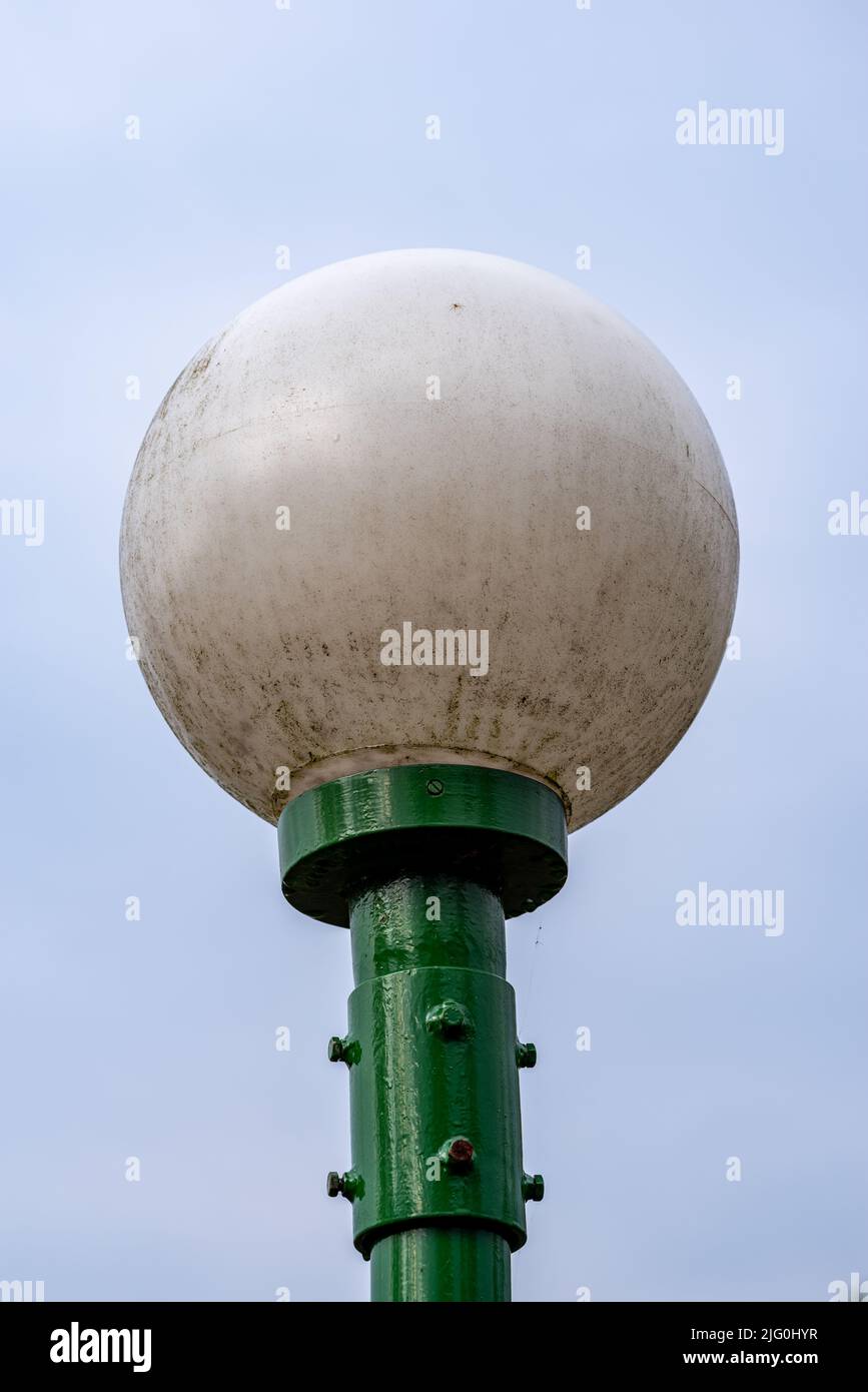closeup of a spherical street lamp Stock Photo - Alamy