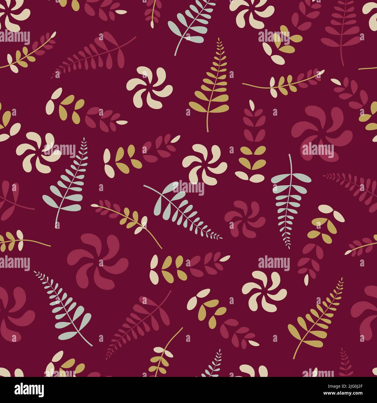 Trendy Decorative Vector Floral Seamless Pattern Design Of Abstract