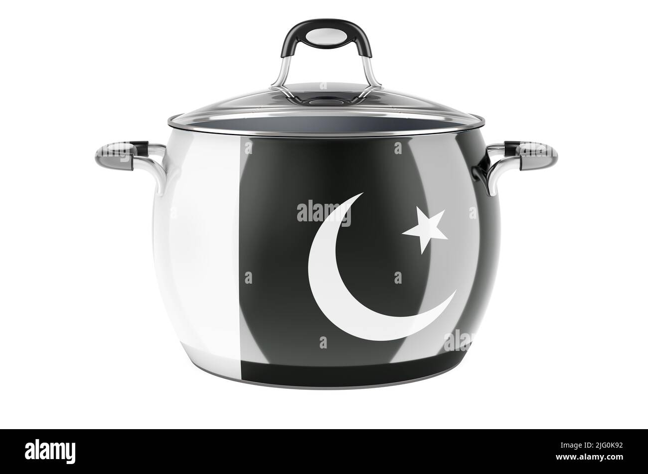 Pakistani national cuisine concept. Pakistani flag painted on the ...