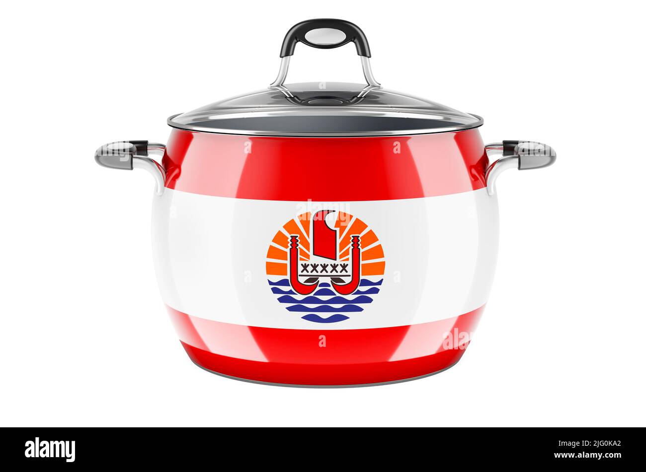 French Polynesian national cuisine concept. French Polynesian flag ...