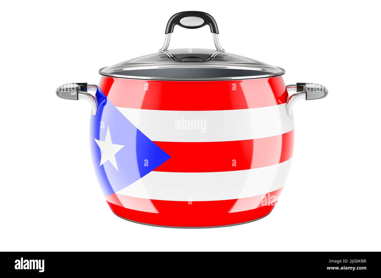Puerto Rican national cuisine concept. Puerto Rican flag painted on the ...