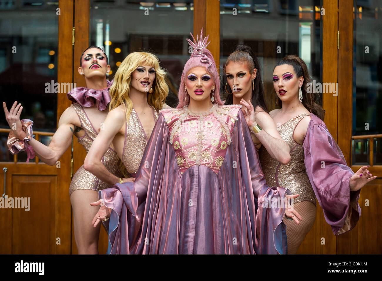 London, UK. 6 July 2022. Performers at a photocall for Yummy: ICONIC, a ...