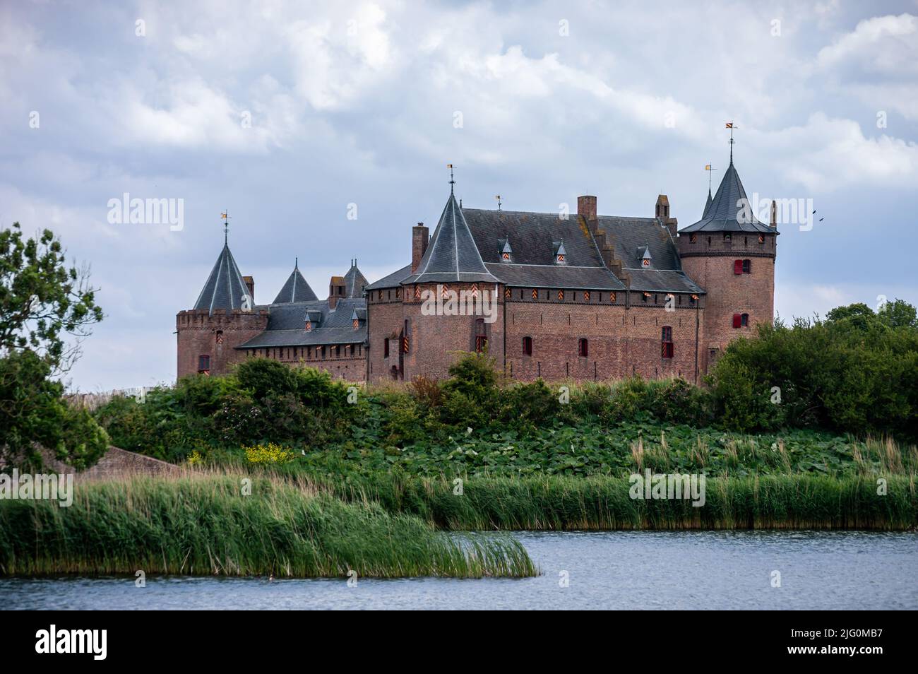 MUIDEN, THE NETHERLANDS, JUNE 10, 2022: Image of Muiderslot. A Dutch ...