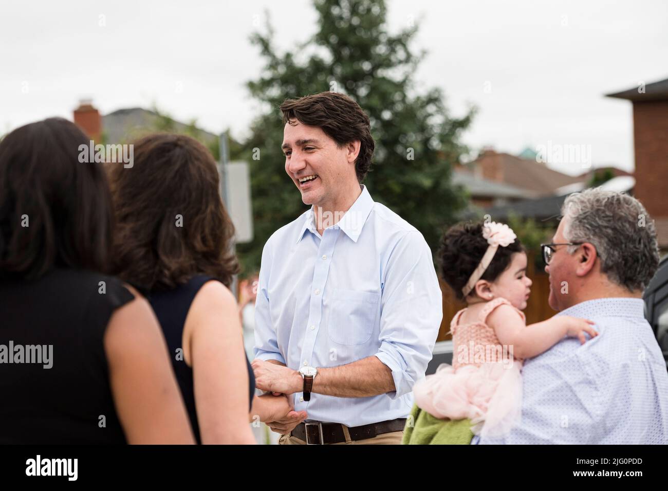 Prime Minister Justin Trudeau meets MP Francesco Sorbara and his family ...