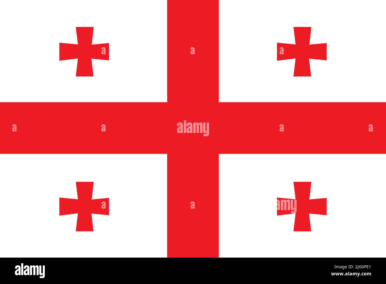 Flag of Georgia. The national symbol of the country. Simple style Stock ...