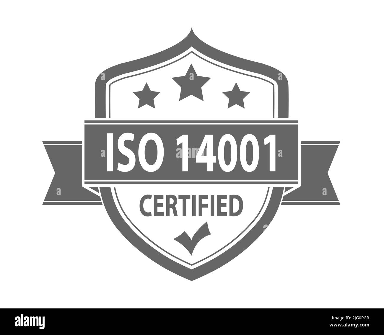 ISO 14001. The logo of standardization for websites, applications and ...