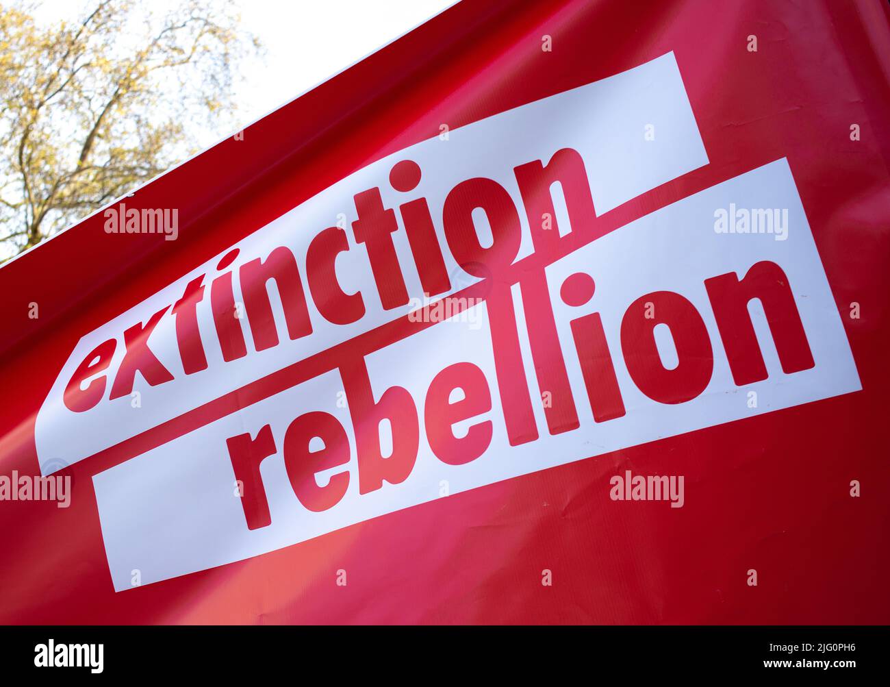 Signs at the Extinction Rebellion demonstration, in Parliament Square ...