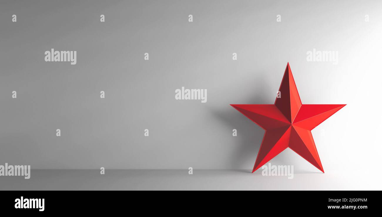 Red star 3d shape hi-res stock photography and images - Alamy