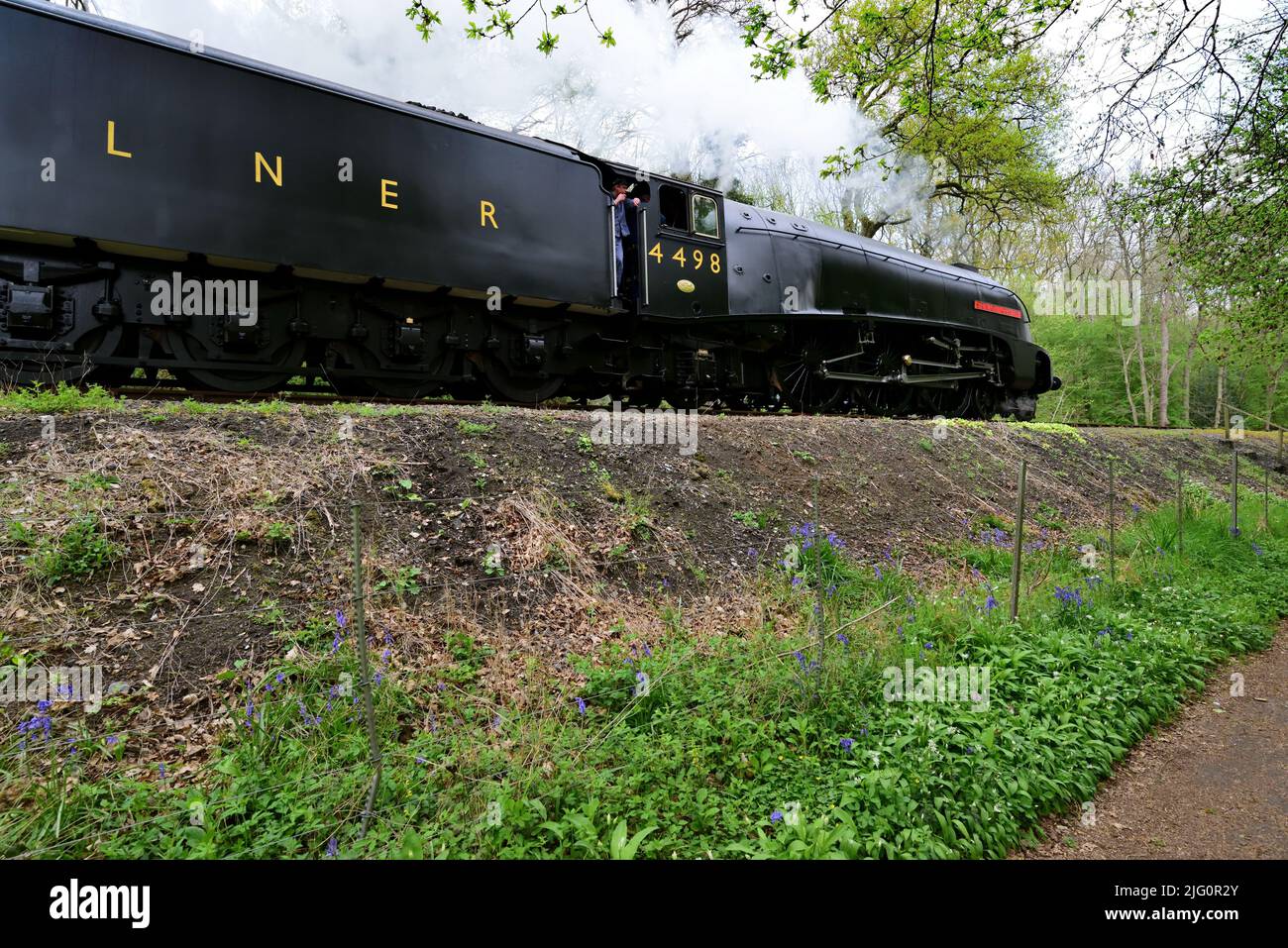 Newly overhauled LNER Class A4 Pacific No 4498 Sir Nigel Gresley at the ...