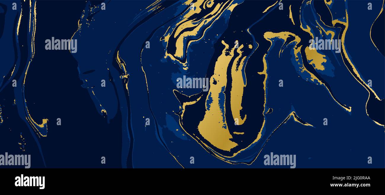 Vector marble blue and gold texture Stock Vector Image & Art - Alamy