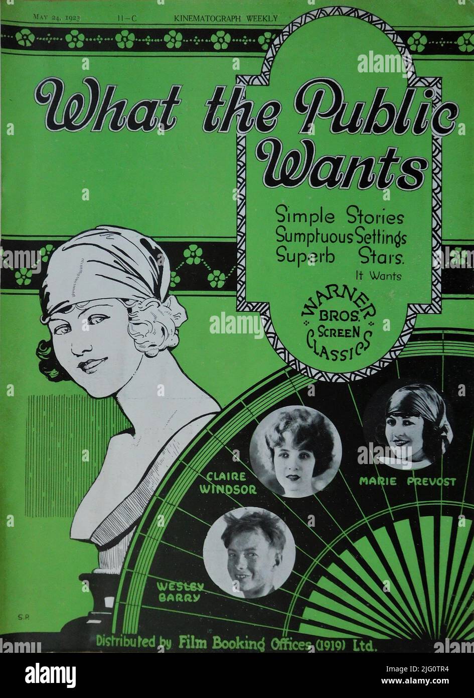 British Trade Ad from 1923 for WARNER BROS. SCREEN CLASSICS featuring ...