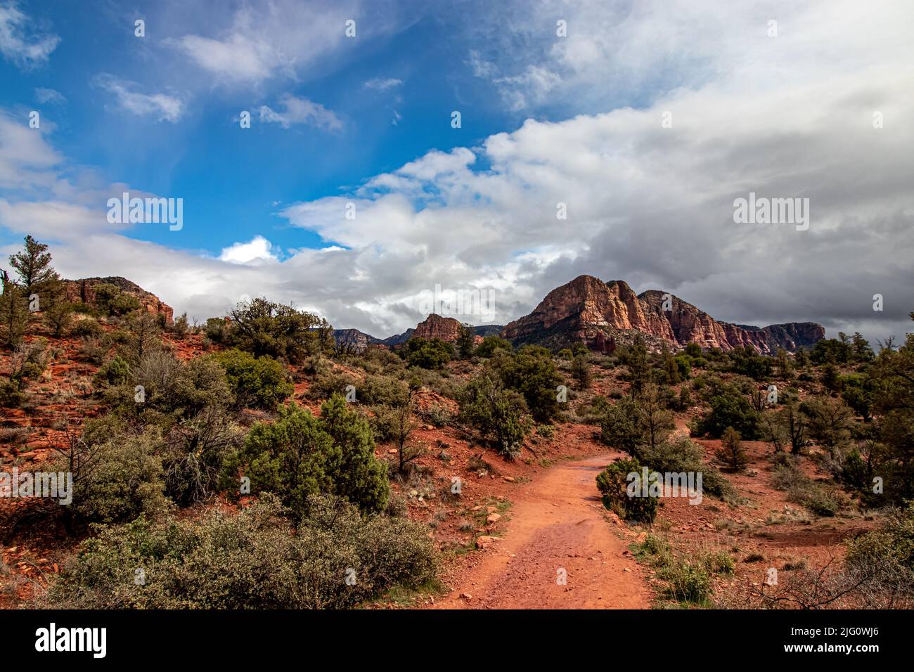 Wilderness paths to get to the red mountains near Sedona, AZ, USA Stock ...
