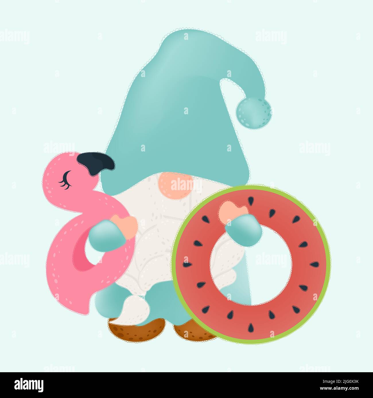 Cute Gnome Clipart Isolated on White Background. Funny Clip Art Gnome ...
