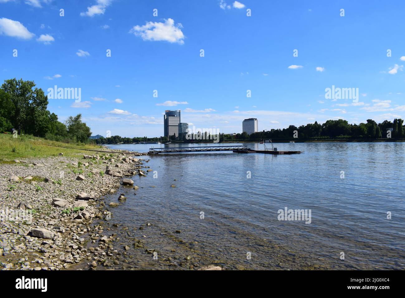 Rhine in Bonn, between old town and Beuel Stock Photo - Alamy