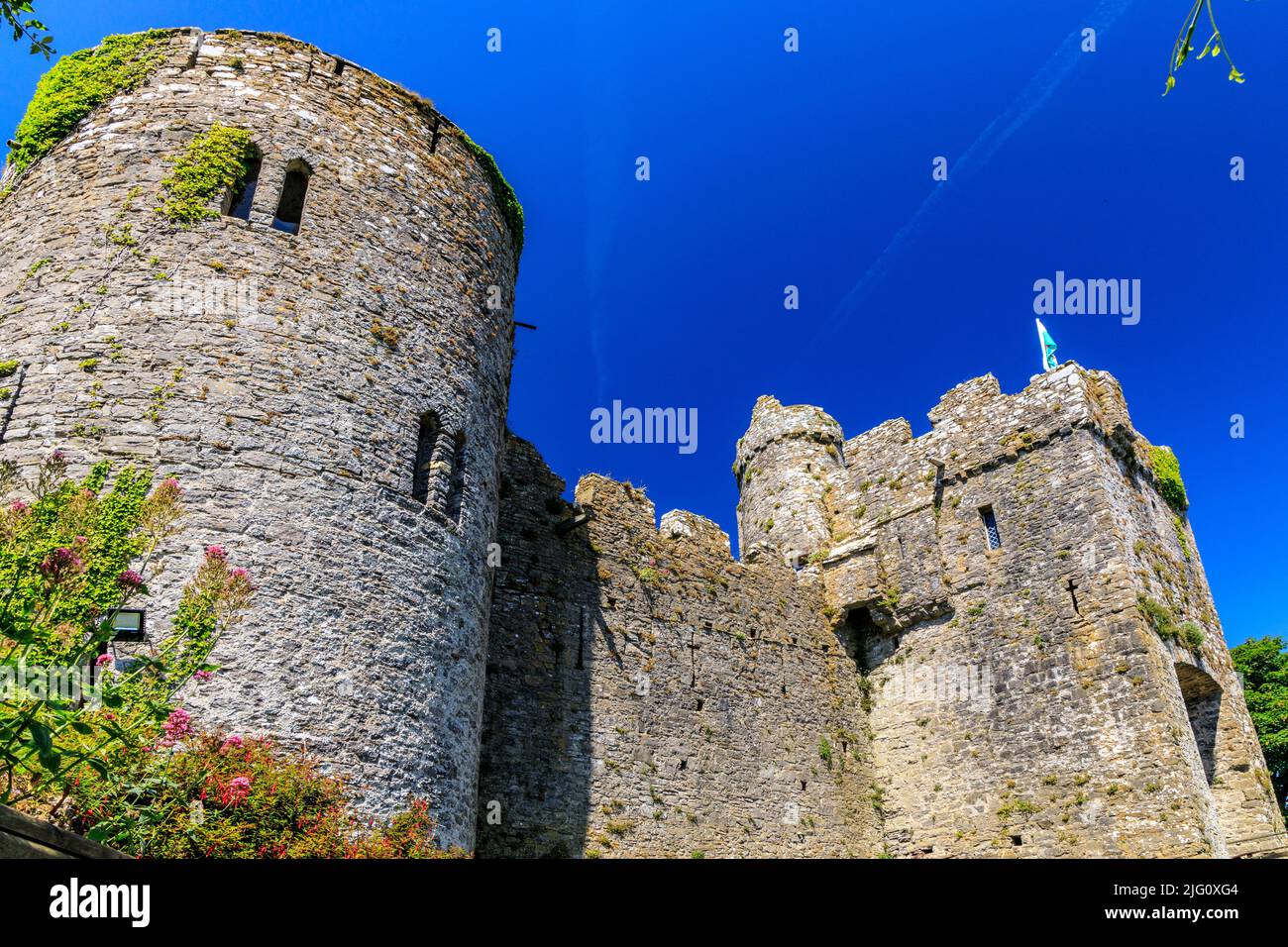 The imposing Gatehouse of the 12th century Norman castle at Manorbier ...