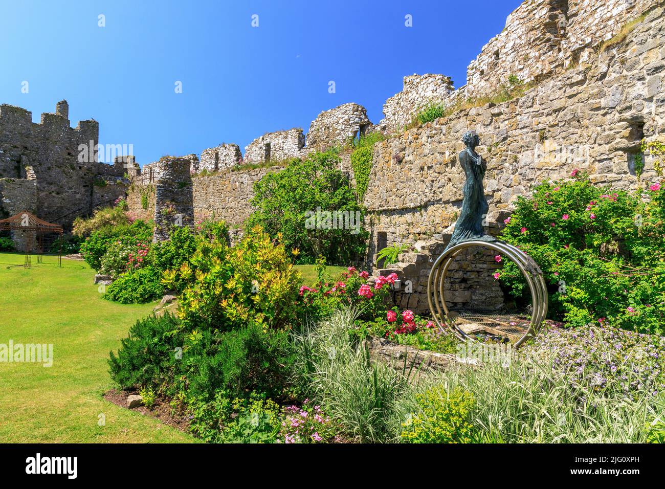 The colourful planting inside the Inner Ward of the historic 12th ...