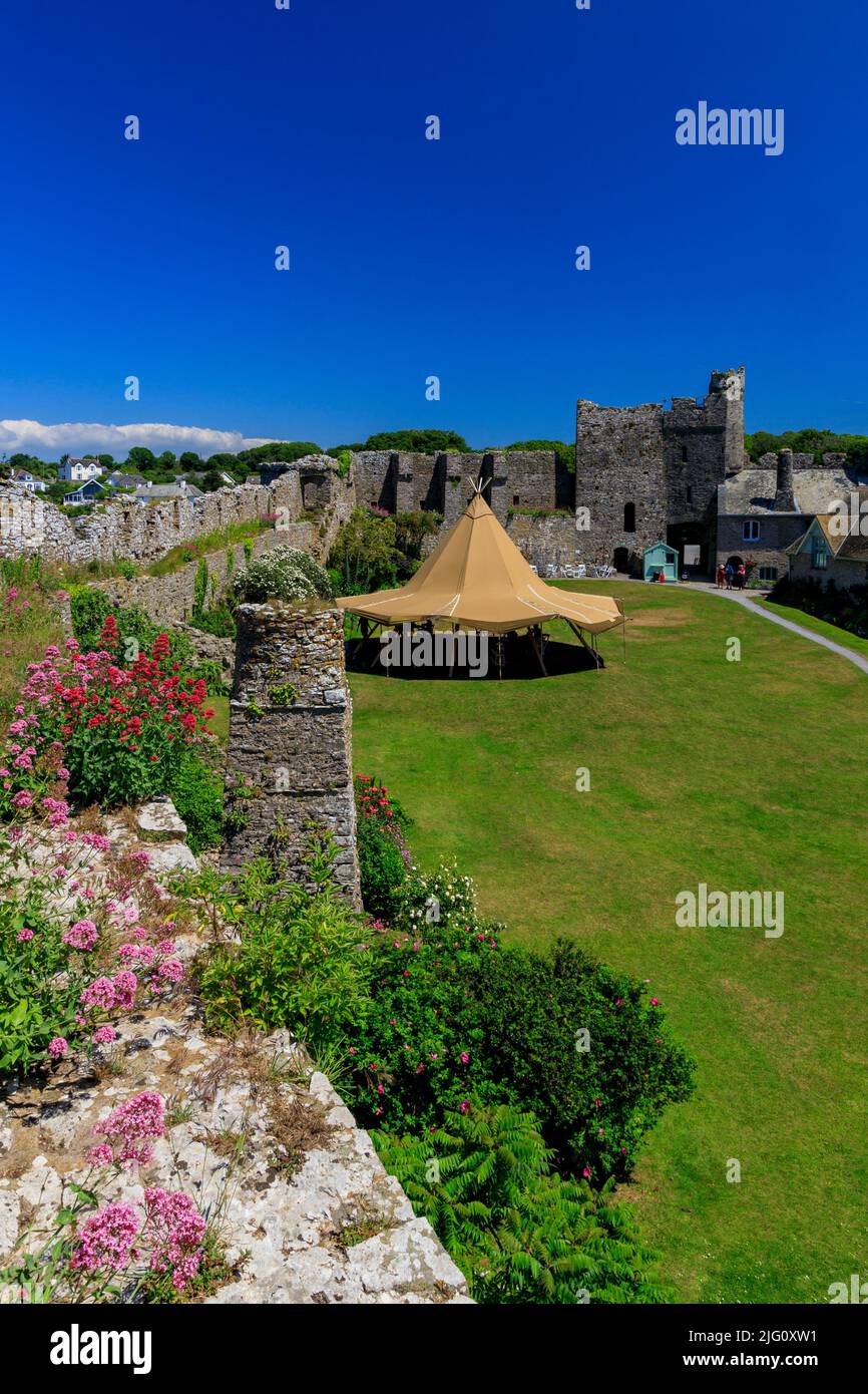 The colourful planting inside the Inner Ward of the historic 12th ...