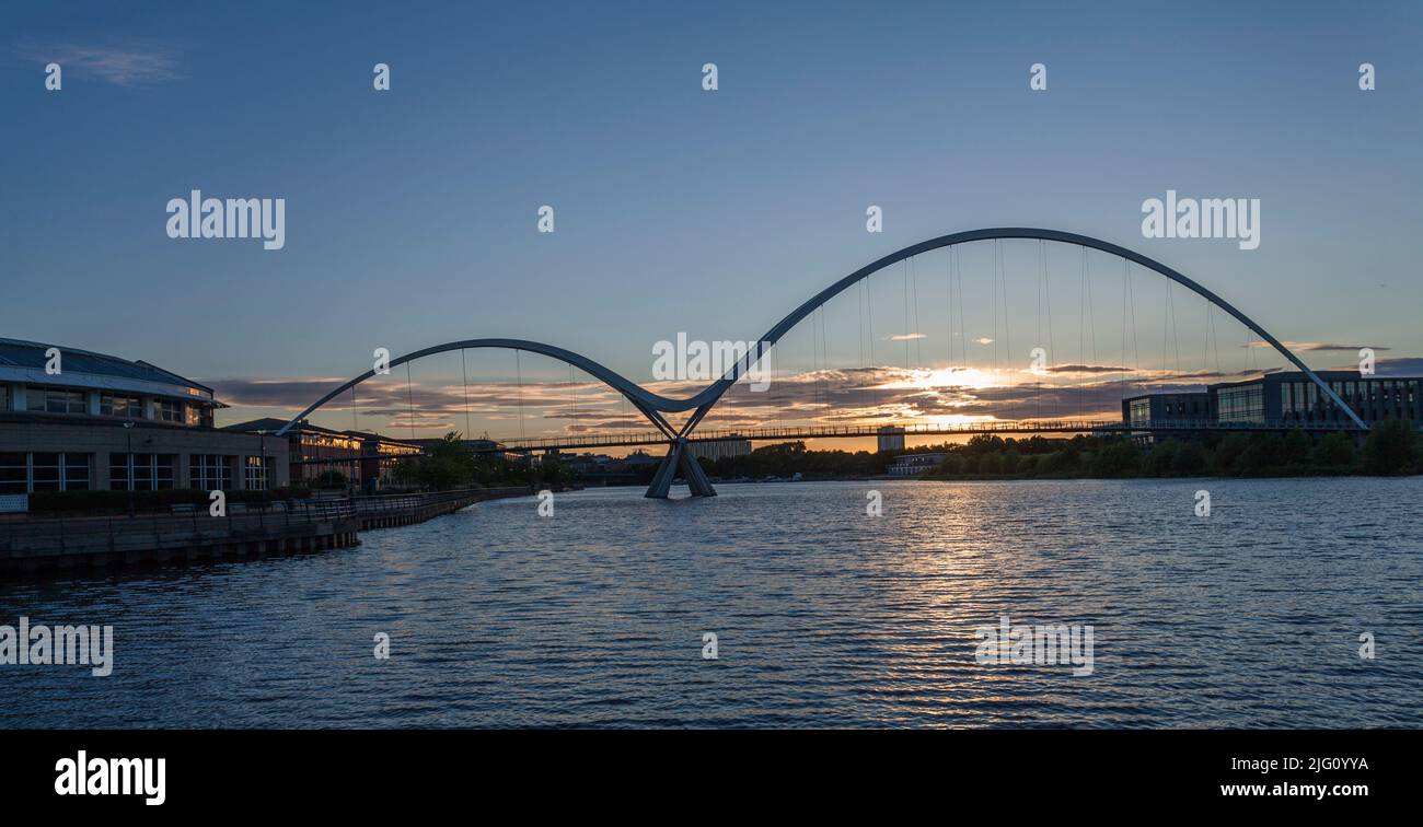 Sunset at Infinity Bridge,Stockton-on-Tees,England,UK Stock Photo - Alamy