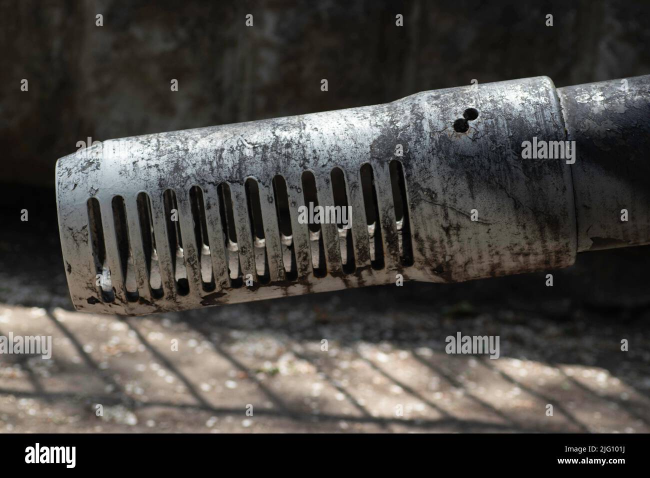 Detail of the barrel of an artillery cannon, Cannon barrel closeup in ...