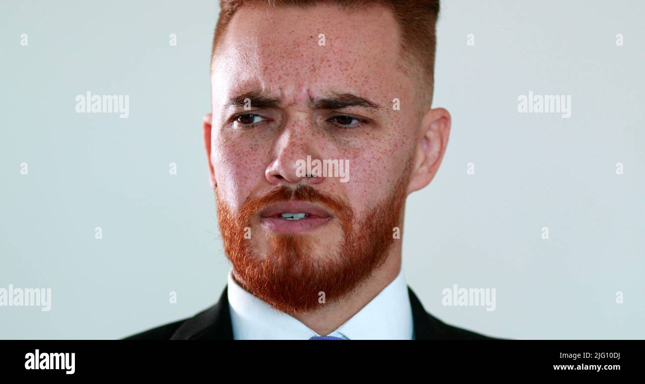 Man unbelief expression shaking head hi-res stock photography and ...