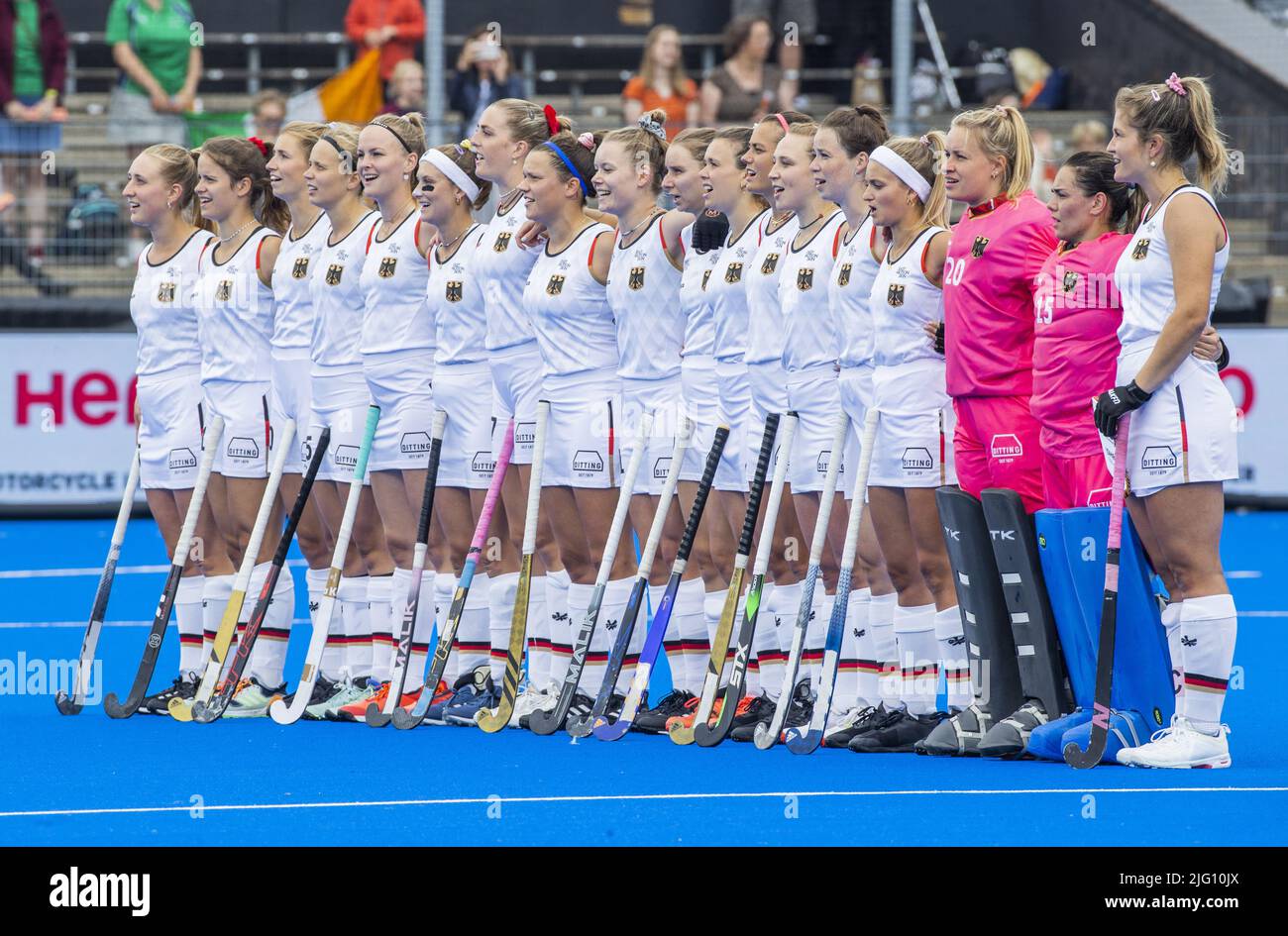 AMSTERDAM - Line up Germany during the match between Ireland and ...