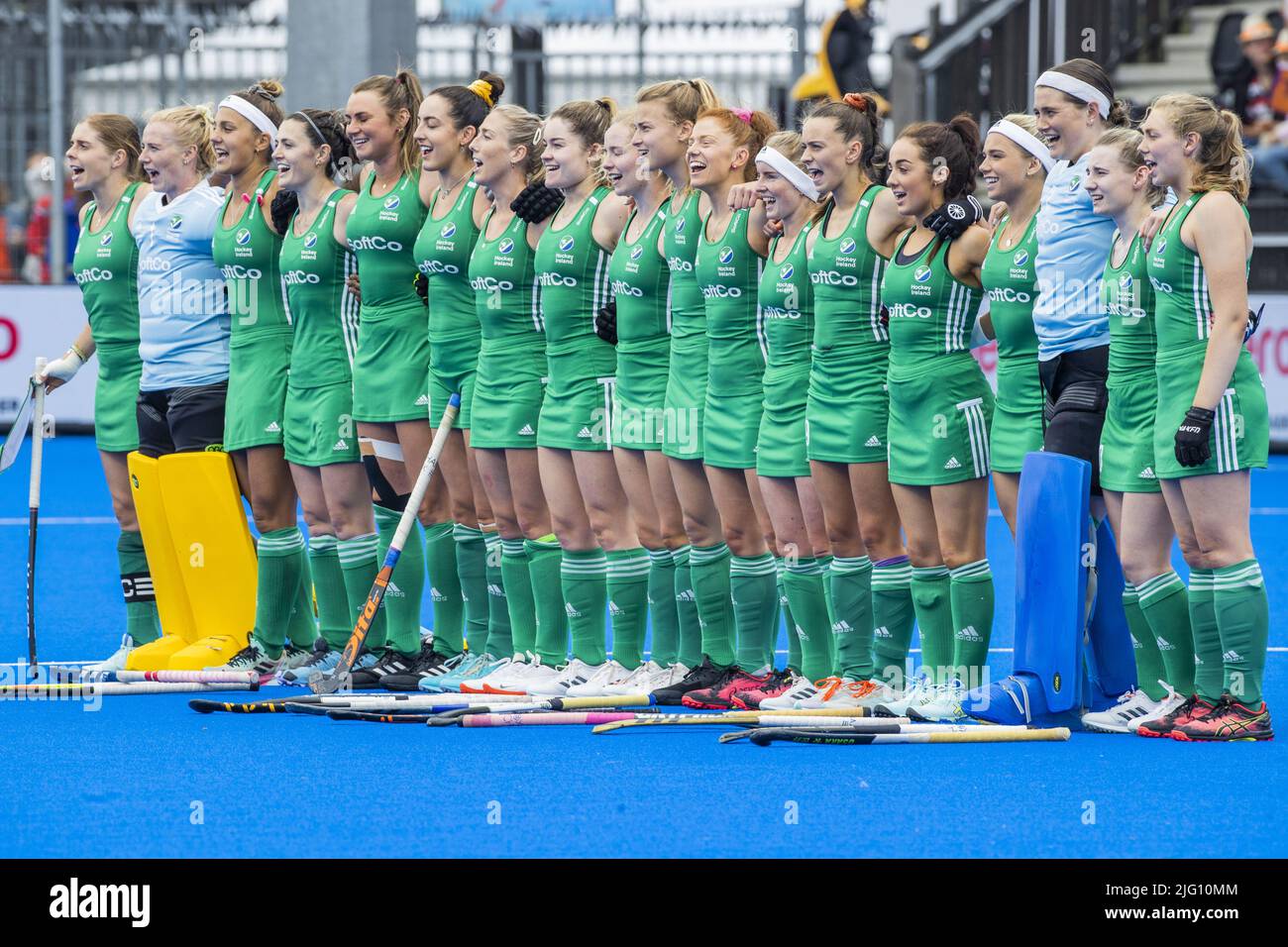 AMSTERDAM - Line up Ireland during the match between Ireland and ...