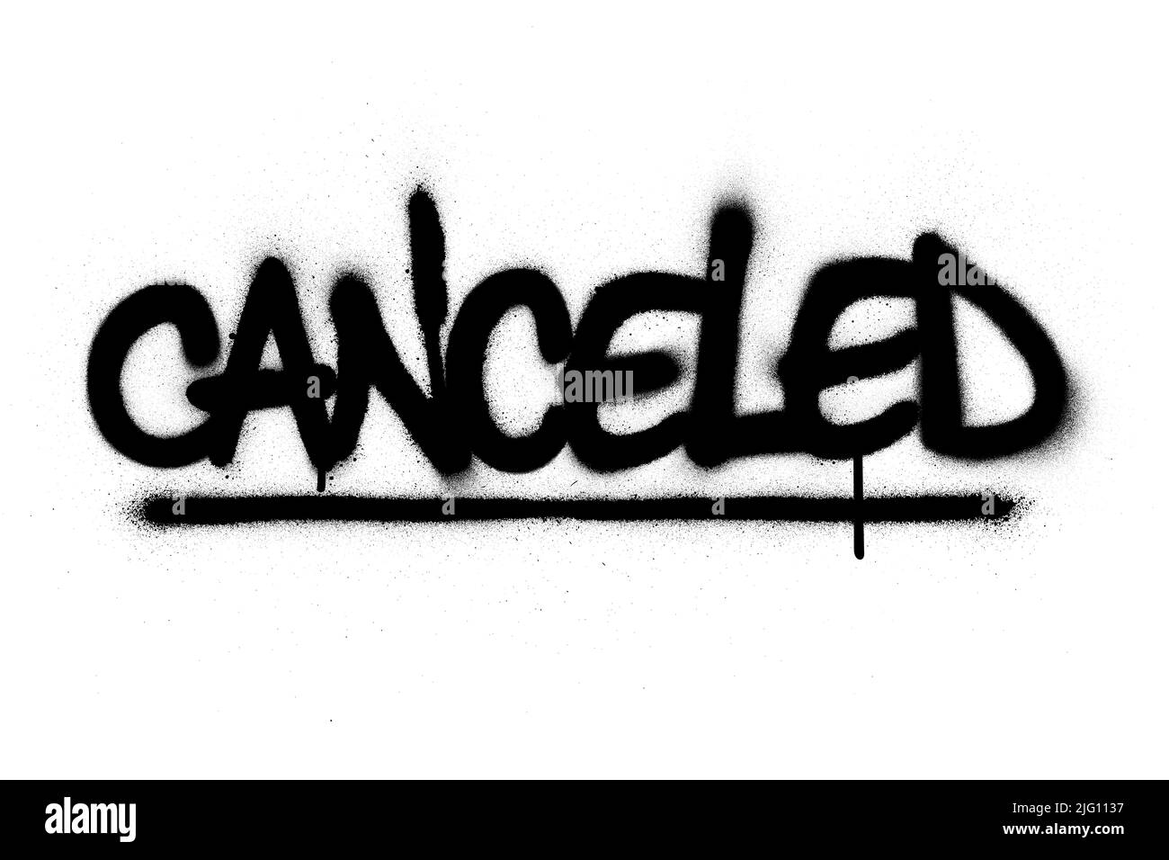 graffiti canceled word sprayed in black over white Stock Vector Image ...