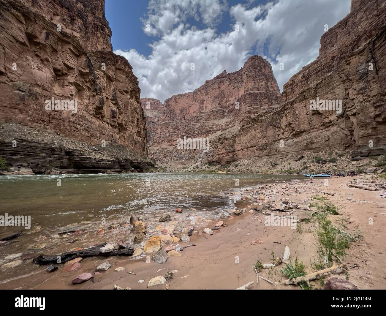 Colorado River flows through the Grand Canyon Stock Photo - Alamy