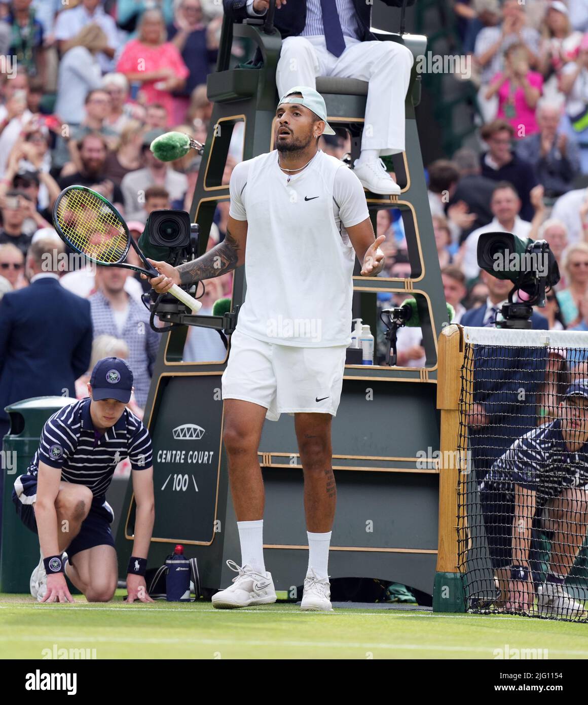 Nick Kyrgios celebrates victory over Cristian Garin in the the ...