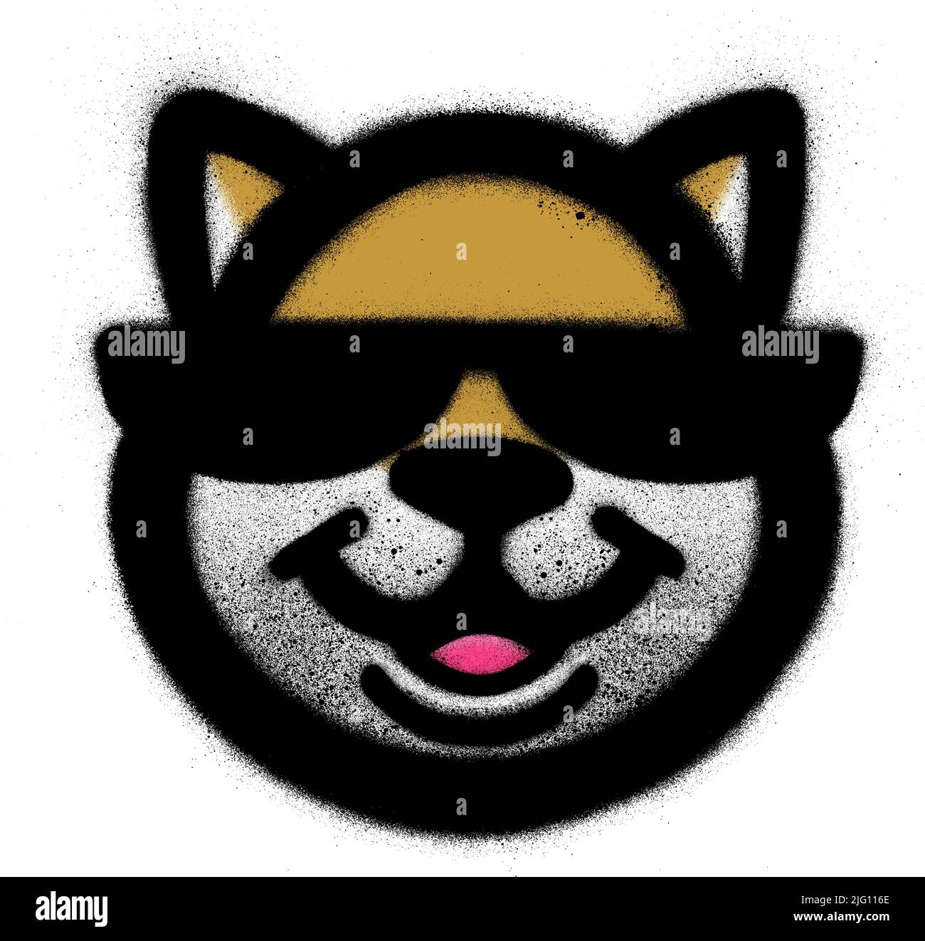 Graffiti street art cartoon dog Stock Vector Images - Alamy